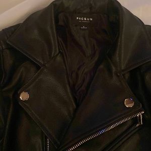 PacSun | Jackets & Coats | Pacsun La Faux Leather Jacket W Roses | Poshmark